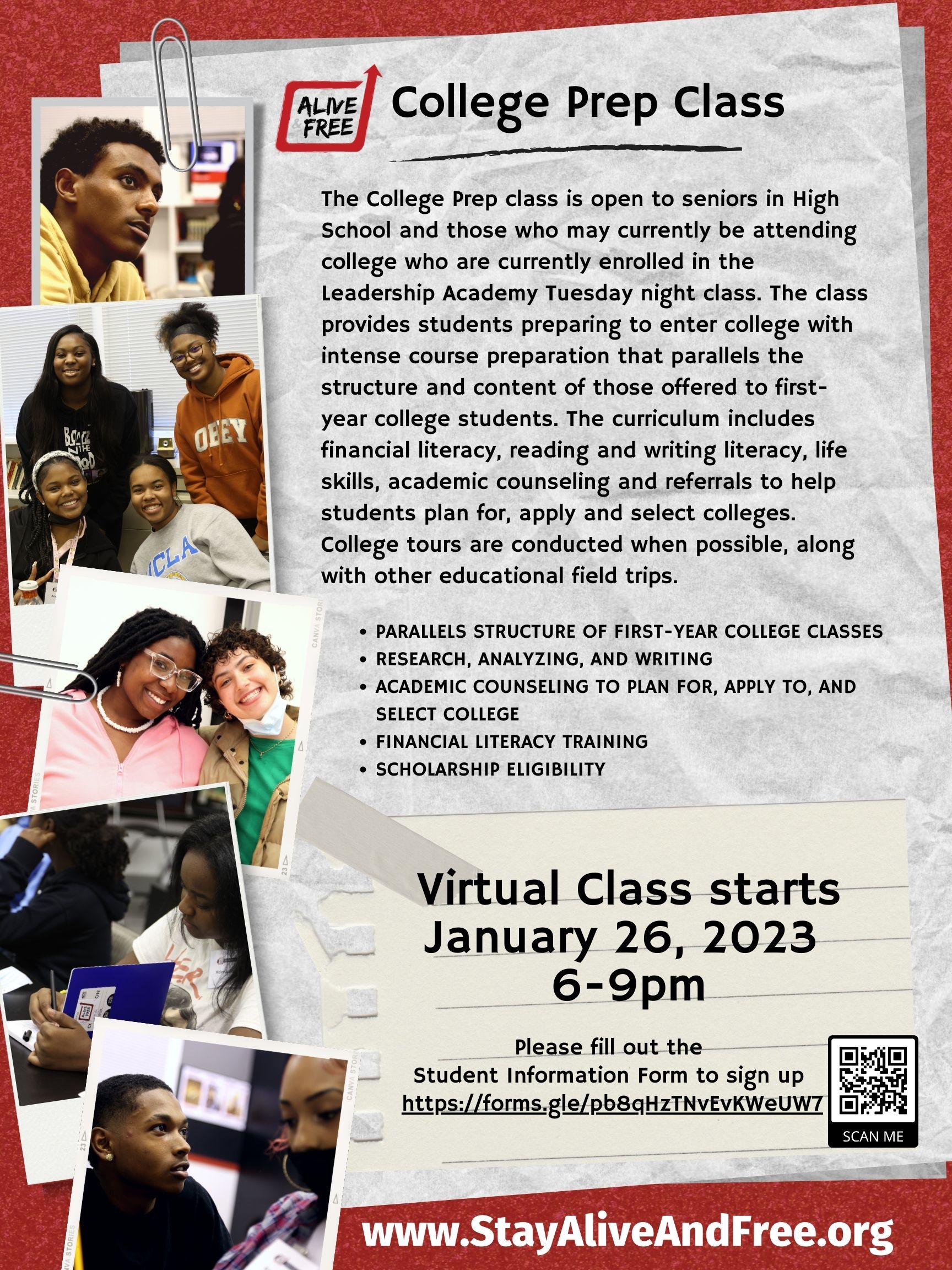 Alive & Free College Prep 2023 – Alive and Free